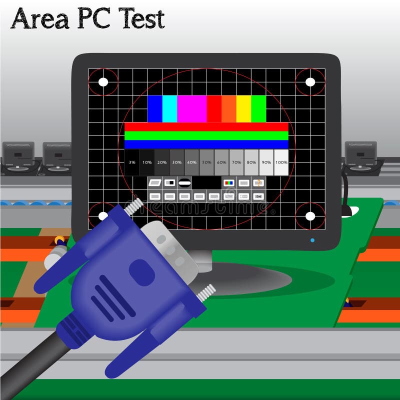 TV Colour Bars Test Card Screen. SMPTE Television Color Test ...