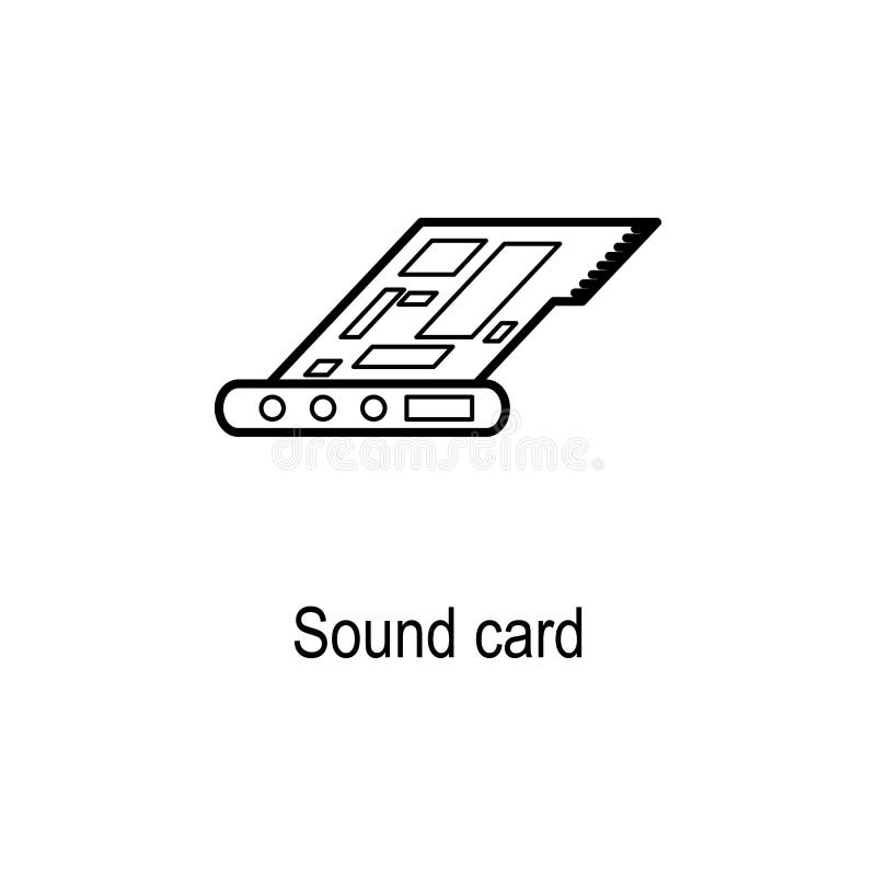 PC Sound Card Icon. Detailed Set of Computer Part Icons. Premium ...