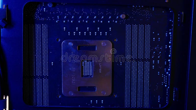 PC Technician Installing Modern Motherboard Close Up in PC Case ...