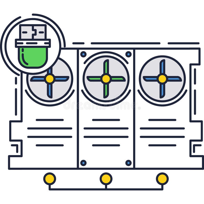 PC Video Adapter Icon Computer Hardware Vector Stock Illustration ...