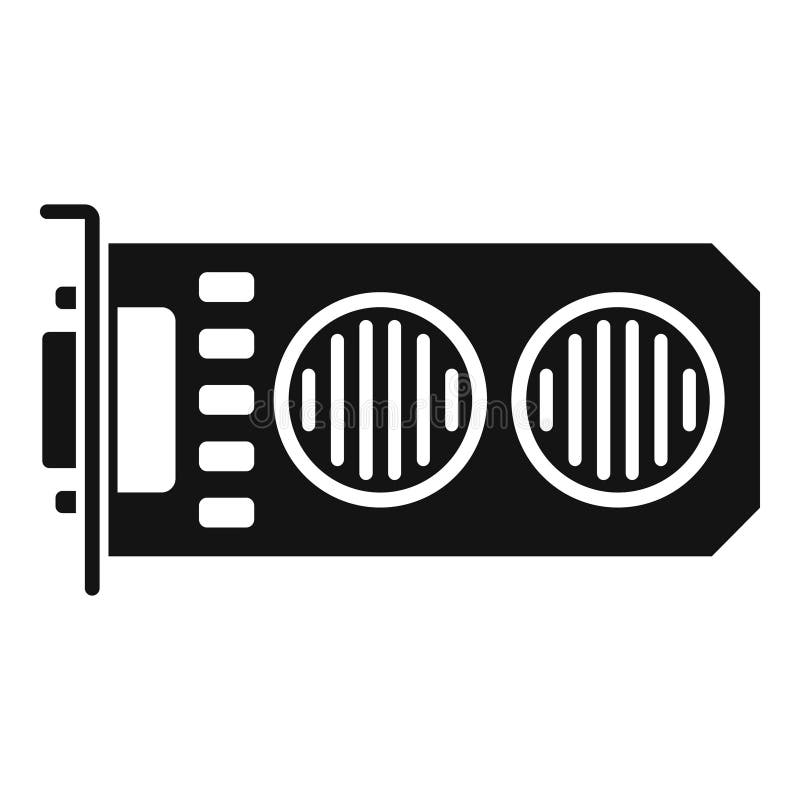 Pc Video Card Icon Simple Vector. Computer Gpu Stock Vector ...