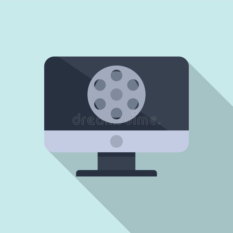 Pc Video Edit Icon Flat Vector. Mobile Editor Stock Vector ...