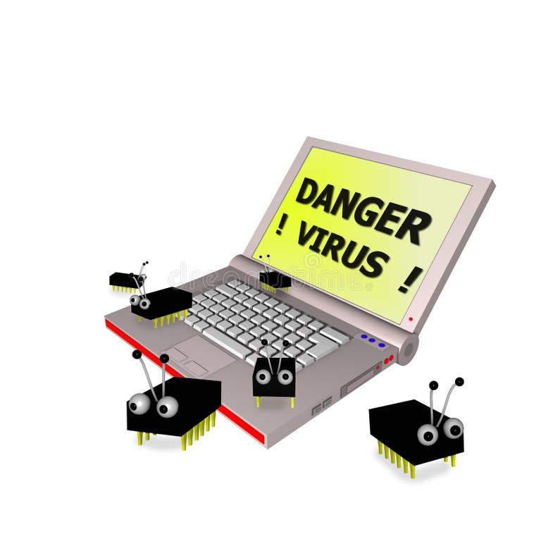 PC Virus 3d 2 stock illustration. Illustration of scanner - 15626996