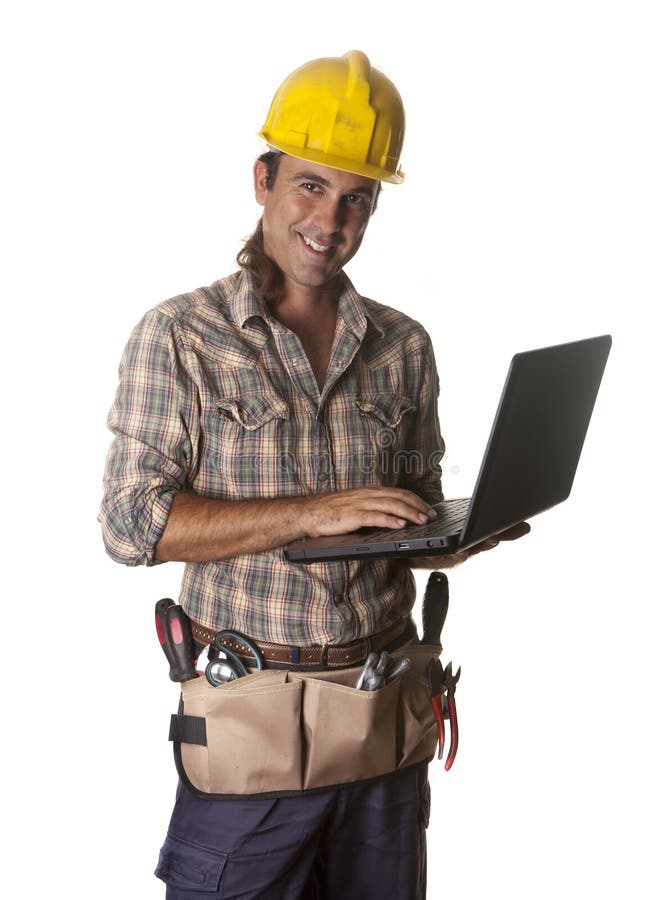 Pc worker stock image. Image of belt, industry, notes - 30970701