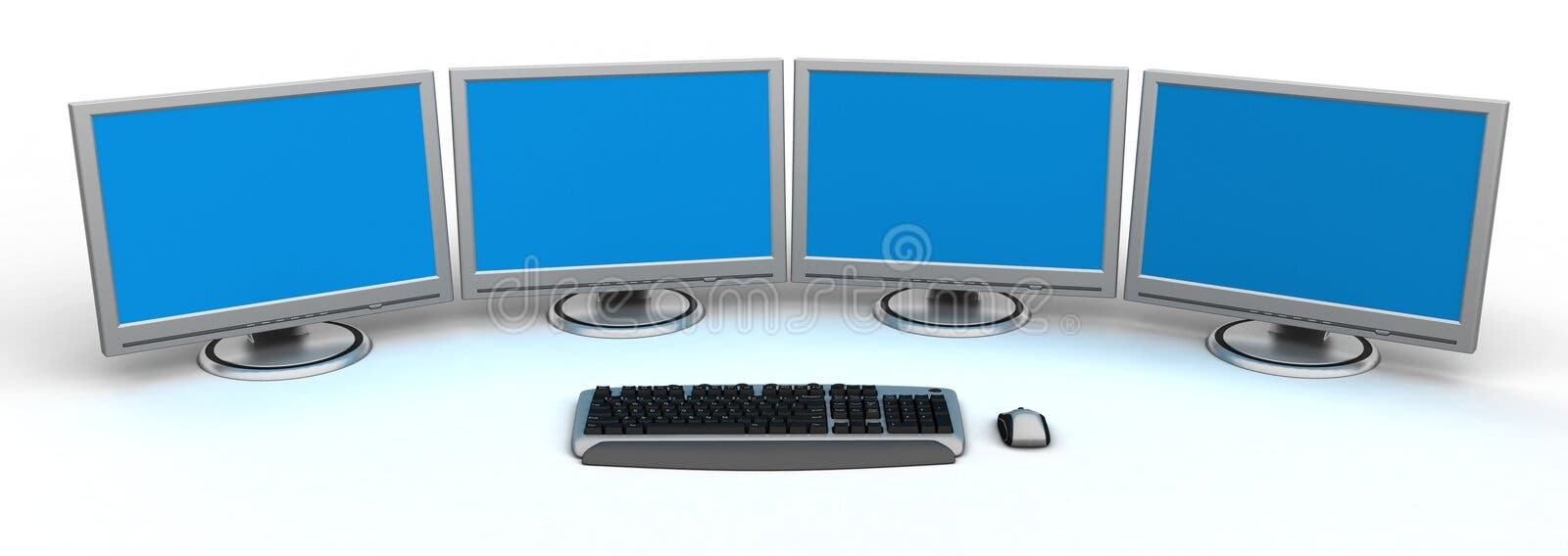 Desktop PC Computer Workstation Stock Vector - Illustration of desk ...