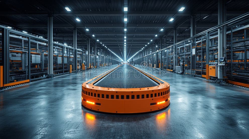 PCB Assembly Line in Modern Industrial Facility Stock Illustration ...