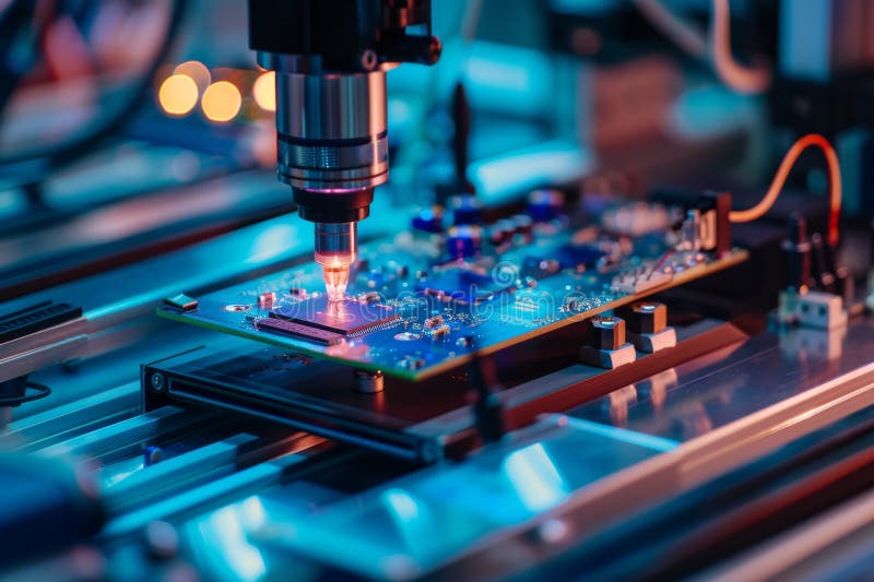 PCB assembly machine stock photo. Image of equipment - 316578388