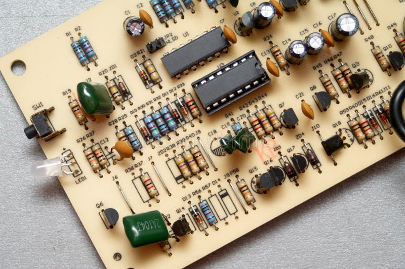 PCB. Board with Components from Electrical Device Stock Photo - Image ...