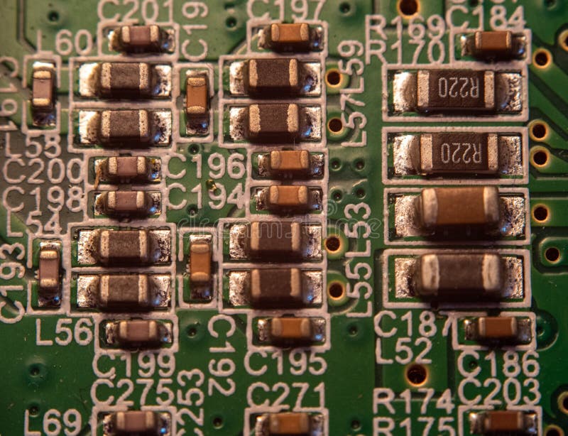 Pcb board stock image. Image of circuit, number, resistor - 220642029