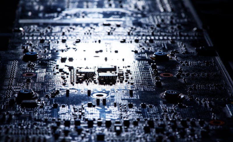 PCB Circuit Closeup Background Stock Image - Image of closeup ...