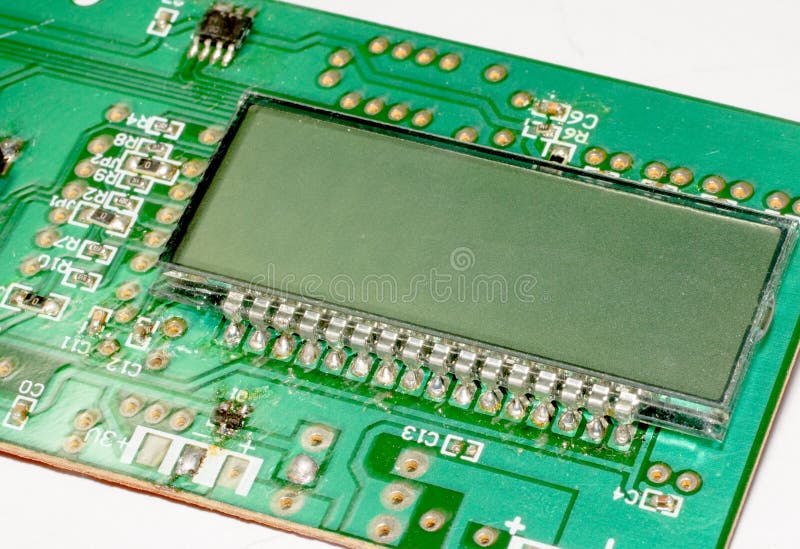 PCB Circuitry with Led Screen Chips, Resistors, Microchips, Electronic ...