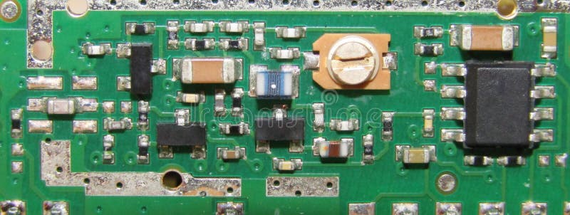 PCB Close-Up with SMD Components Stock Image - Image of circuit ...