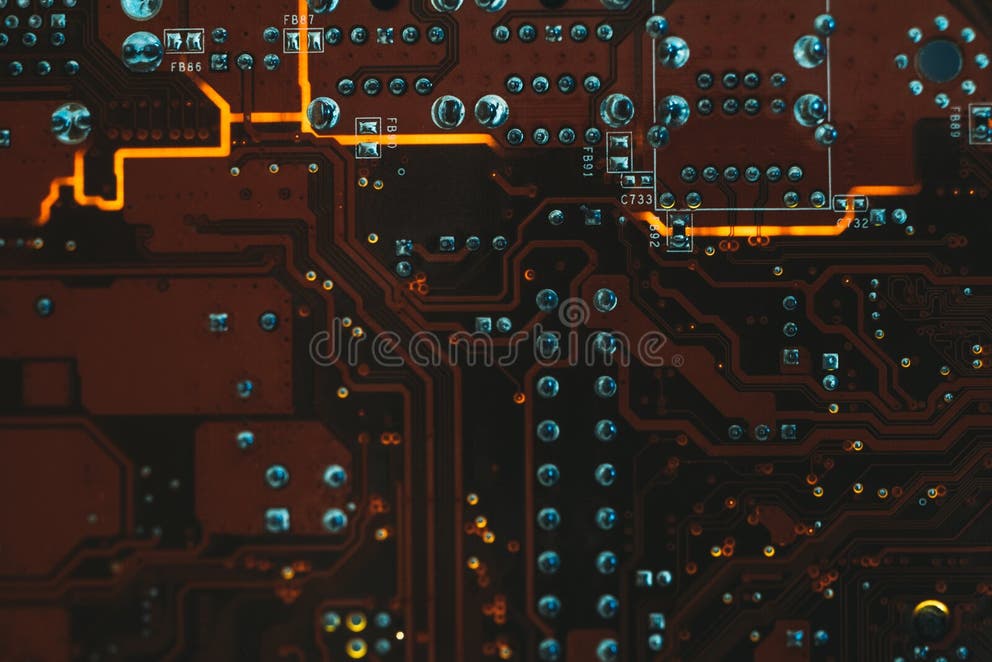 Pcb Connection Pad Electronic Component Innovation Stock Photo - Image ...