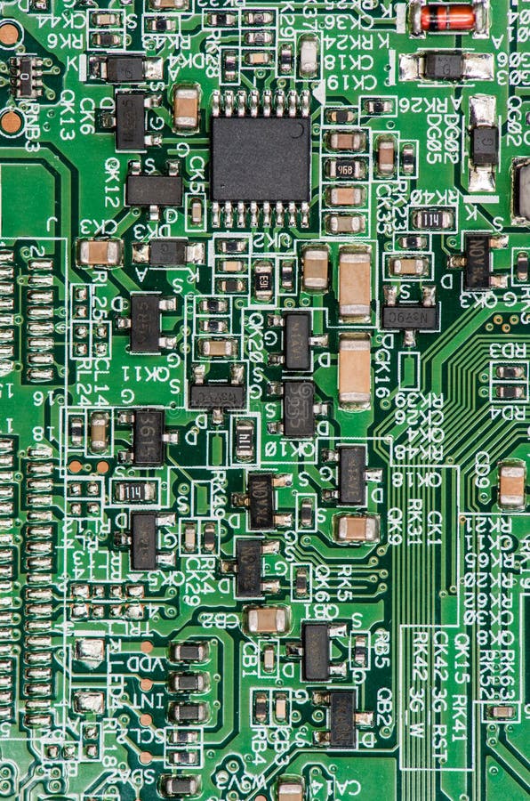 PCB with Different Components (close-up Shot) Stock Photo - Image of ...