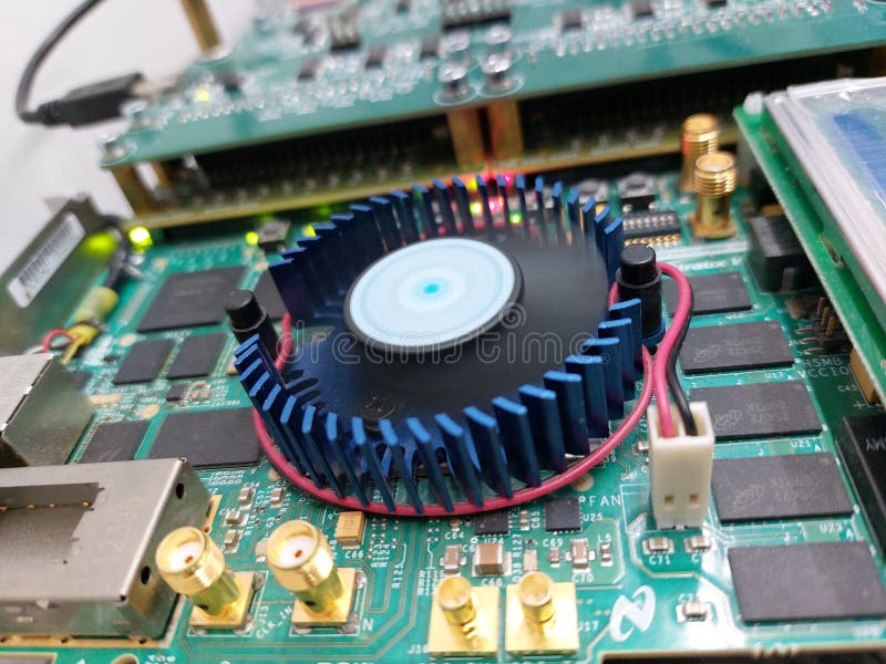 PCB Electrical Fan Board with Chips Editorial Photography - Image of ...
