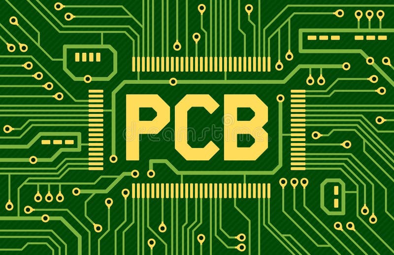 Pcb Element Text. Hi Tech Style Inscription, Electronic Circuit Board ...