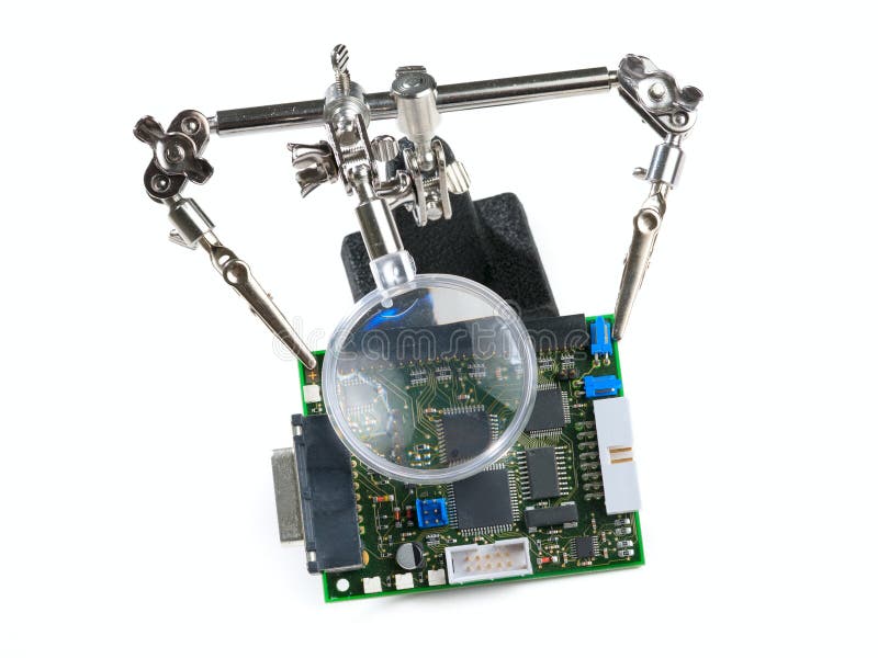 PCB holder stock image. Image of clamp, gear, connector - 16714311