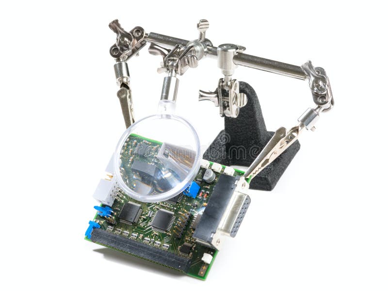 PCB holder stock image. Image of clamp, gear, connector - 16714311