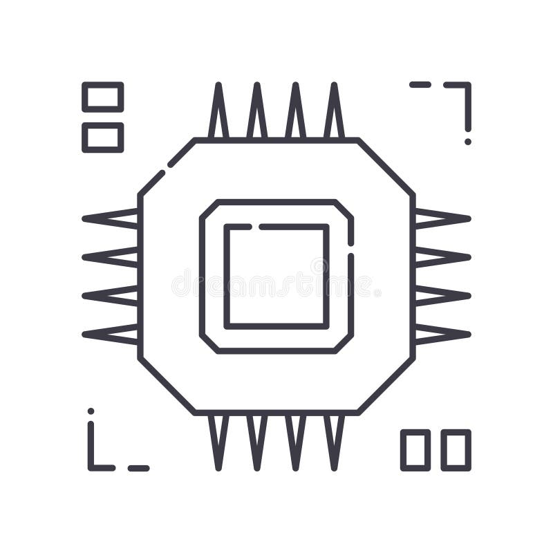 Pcb Icon, Linear Isolated Illustration, Thin Line Vector, Web Design ...