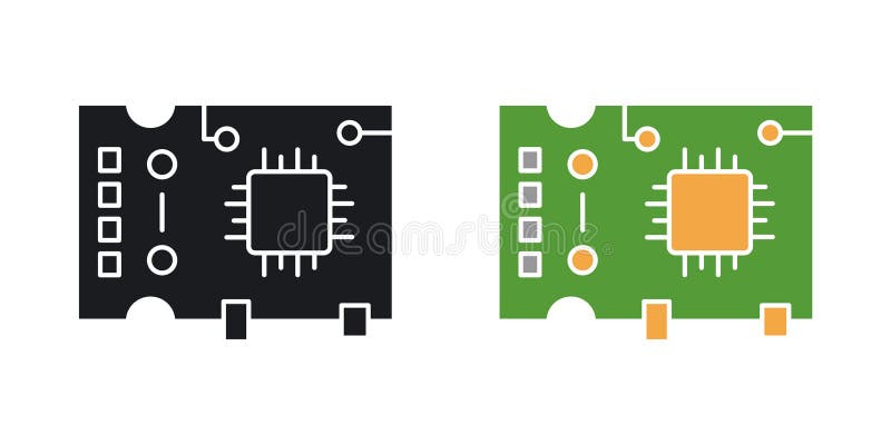 PCB icon vector stock vector. Illustration of tree, presentation ...