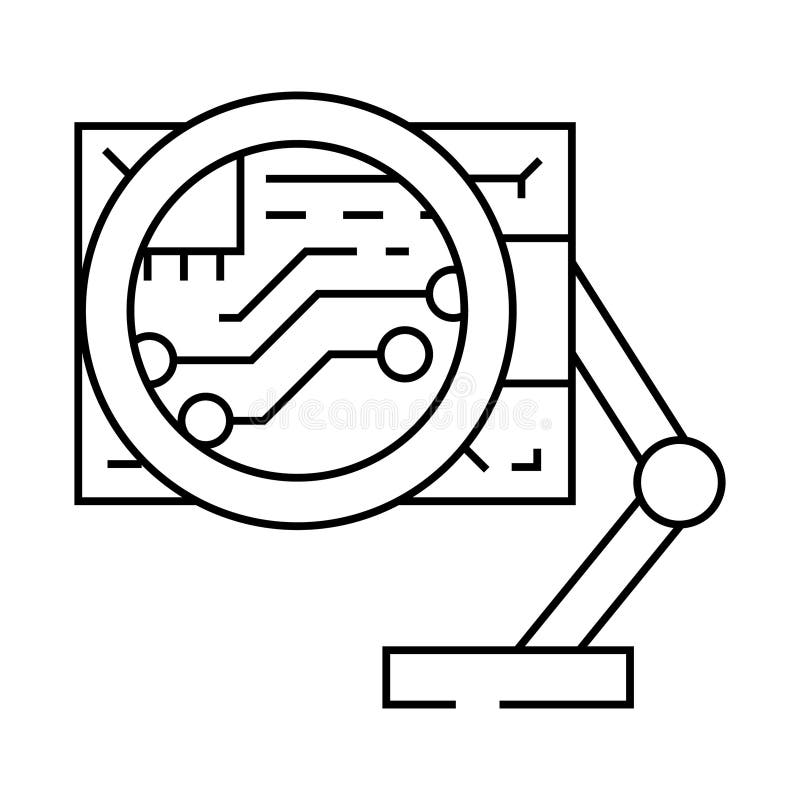 Pcb Inspection Electronics Line Icon Vector Illustration Stock Vector ... Pcb Inspection Electronics Line Icon Vector Illustration Stock Vector ...