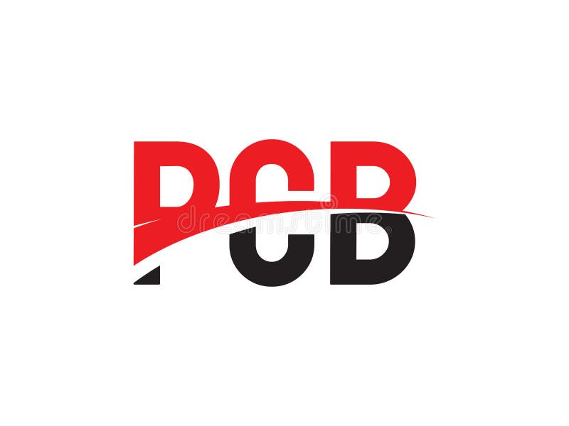 PCB Letter Initial Logo Design Vector Illustration Stock Vector ...