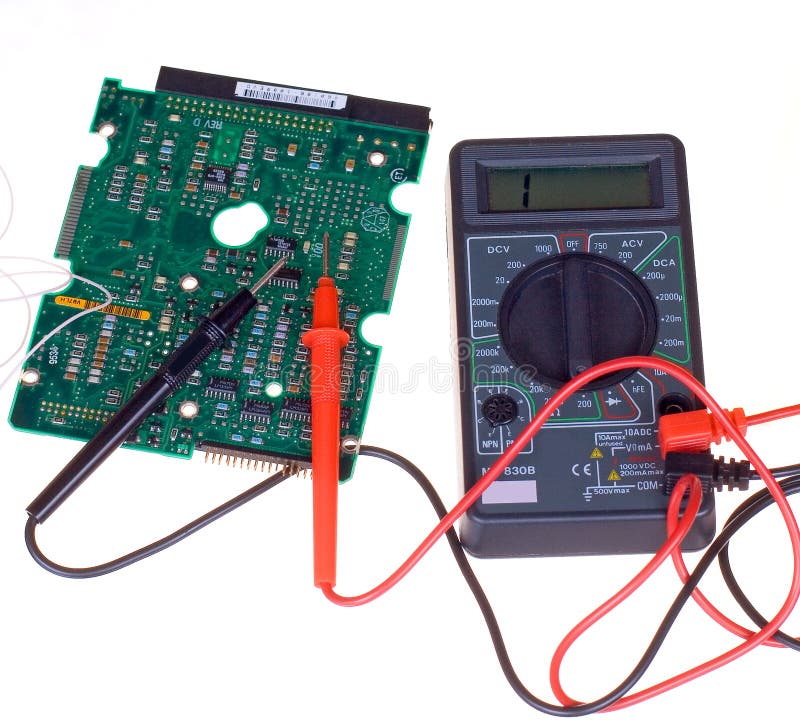 PCB and multimeter stock image. Image of integrated, circuit - 13455479