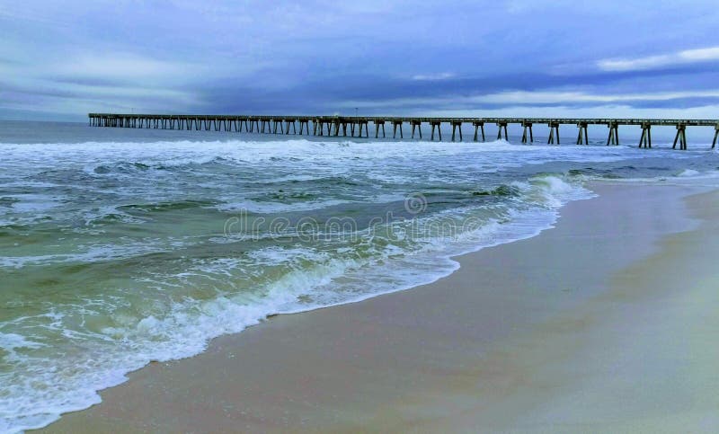 PCB Pier stock image. Image of ocean, pier, beach, florida - 146198611