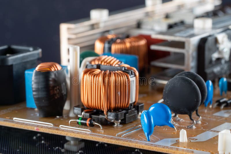 PCB Power Supply with Mosfet Transistor Stock Photo - Image of detail ...
