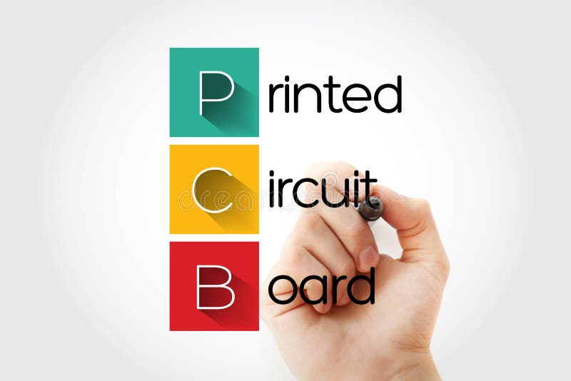 PCB Printed Circuit Board, Concept on Blackboard Stock Image - Image of ...