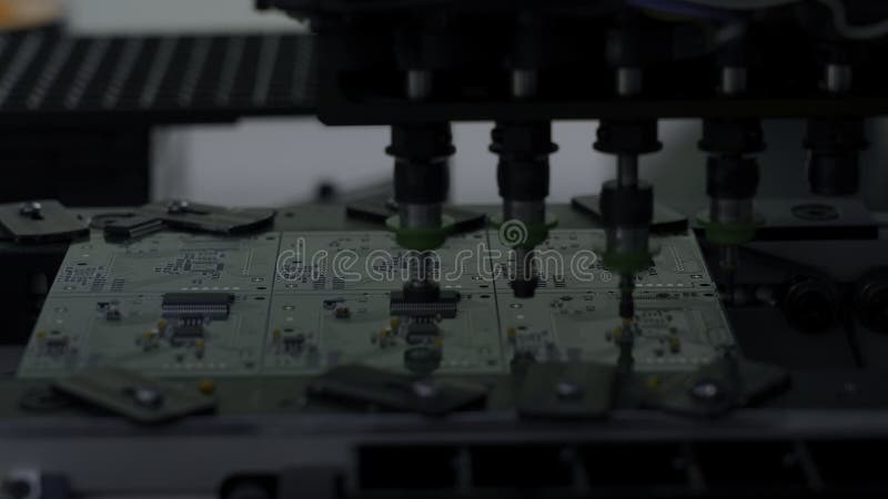 PCB Processing on Cnc Machine Production of Electronic Components at ...