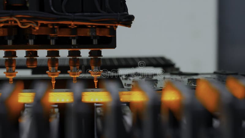 PCB Processing on Cnc Machine Production of Electronic Components at ...