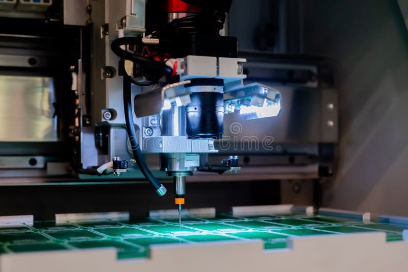 PCB Separator at Factory, Process of Separation of Printed Circuit ...