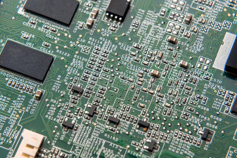 PCB with Surface Mounted Components Stock Photo - Image of electrical ...