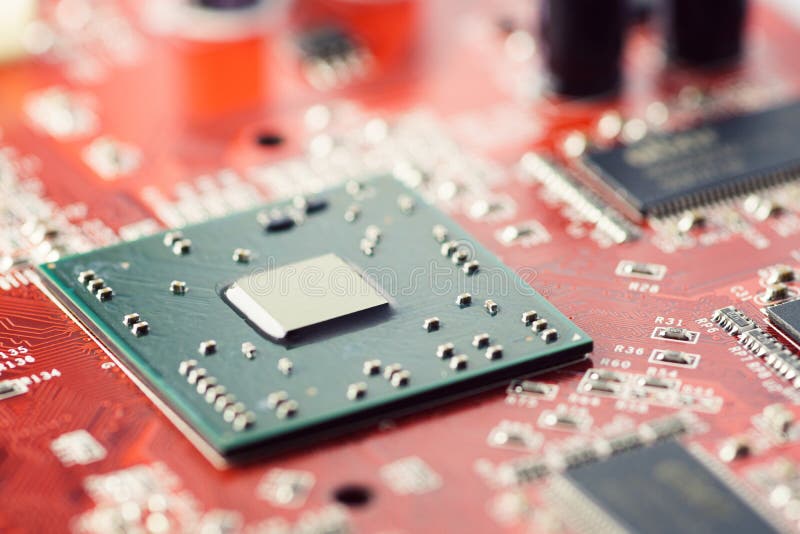 PCB with Surface Mounted Components Stock Image - Image of industry ...