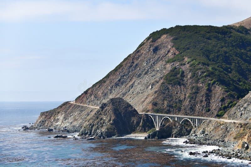 Pacific Coast Highway Bridge Stock Photo - Image of road, coastline ...