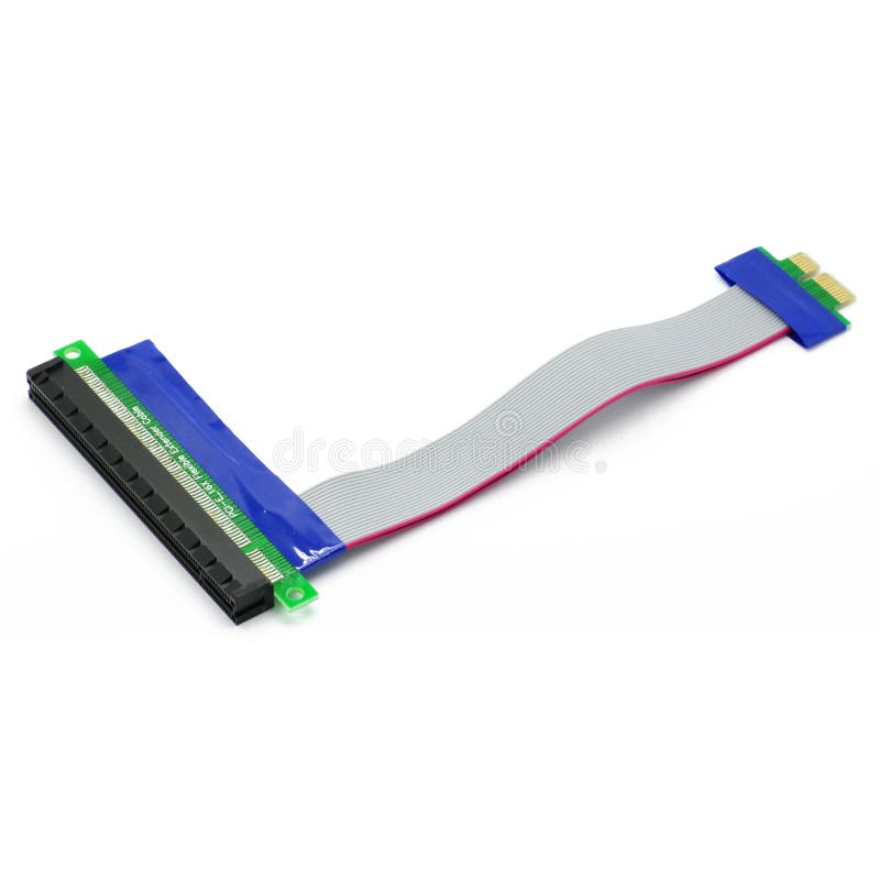 PCI-E Extender Cable Isolated Stock Photo - Image of slot, single: 44188126