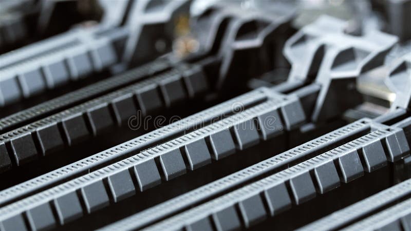 PCI-E Socket on Computer Main Board Stock Photo - Image of component ...