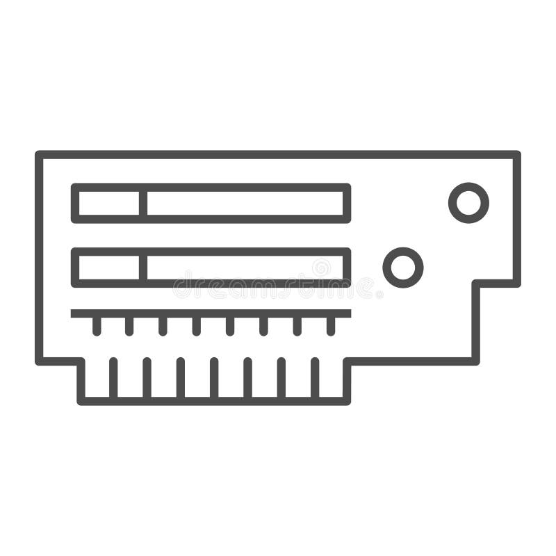 PCI Express Board Thin Line Icon, Electronics Concept, Perepheral ...