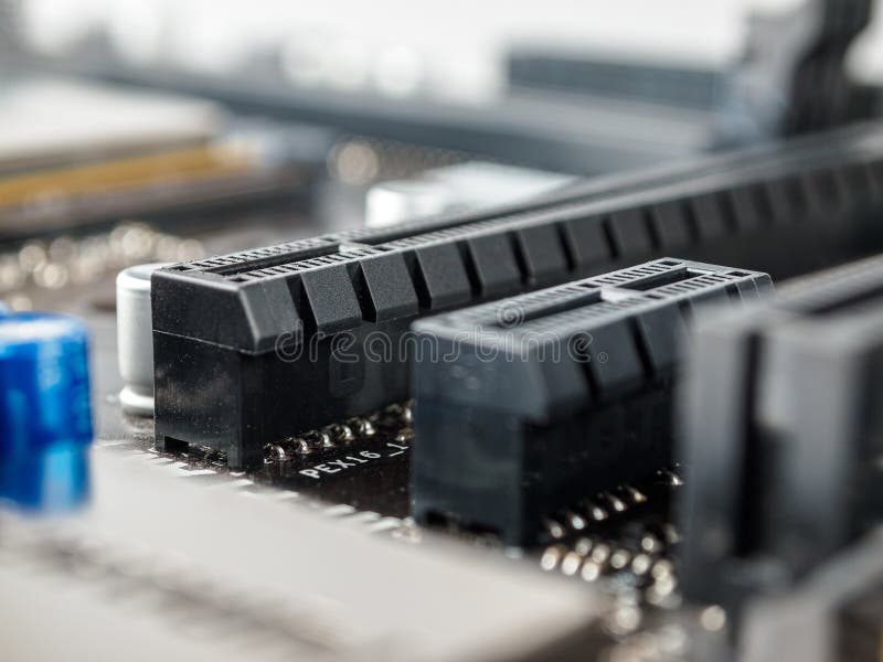 PCI Express Bus Interface Connector, X16, X8, X4, X1, on the Computer ...
