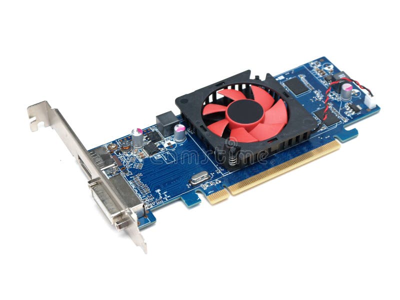 Desktop Computer PCI Express Graphics Card Stock Image - Image of hdmi ...