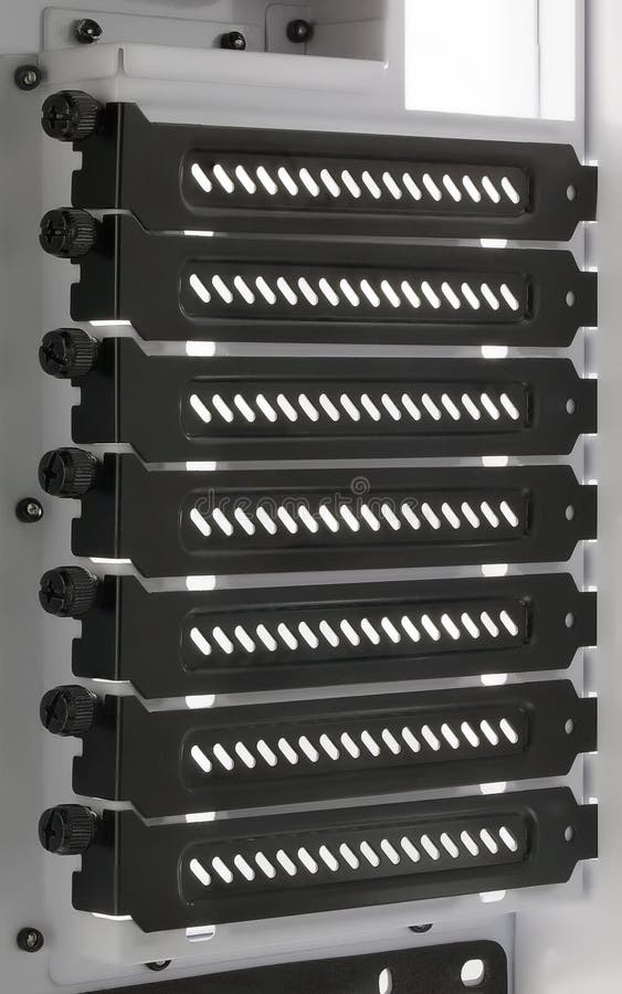PCI slot covers stock photo. Image of electronic, steel - 55722608