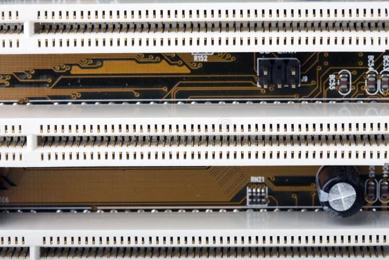 PCI Slots stock image. Image of motherboard, electronics - 7842767