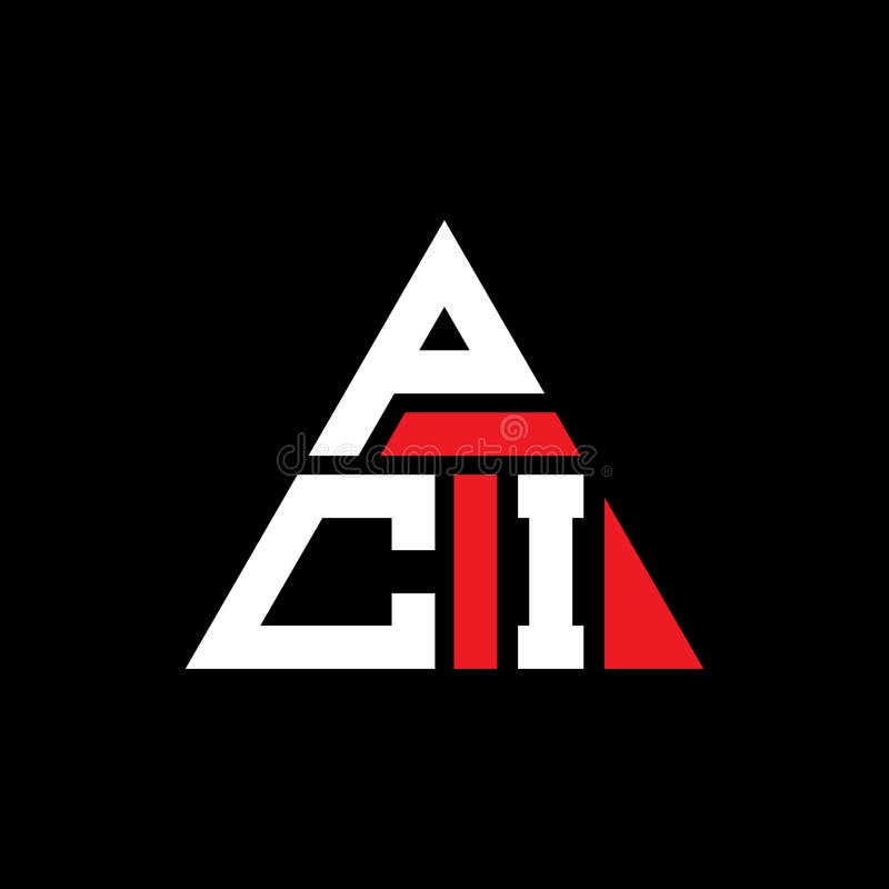 PCI Triangle Letter Logo Design with Triangle Shape. PCI Triangle Logo ...