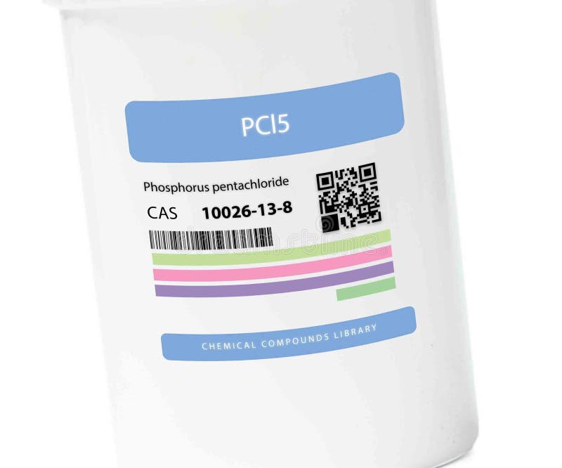 PCl5 - Phosphorus Pentachloride Stock Image - Image of glass ...