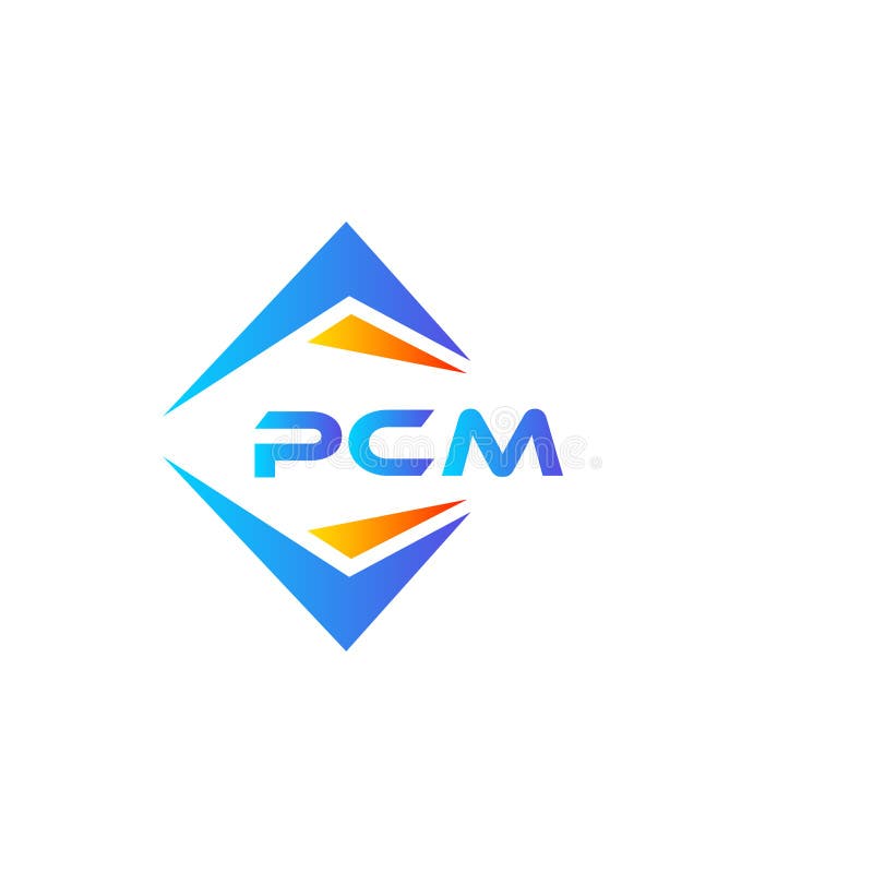 PCM Abstract Technology Logo Design on White Background. PCM Creative ...
