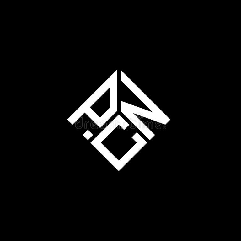 PCN Letter Logo Design on Black Background. PCN Creative Initials ...