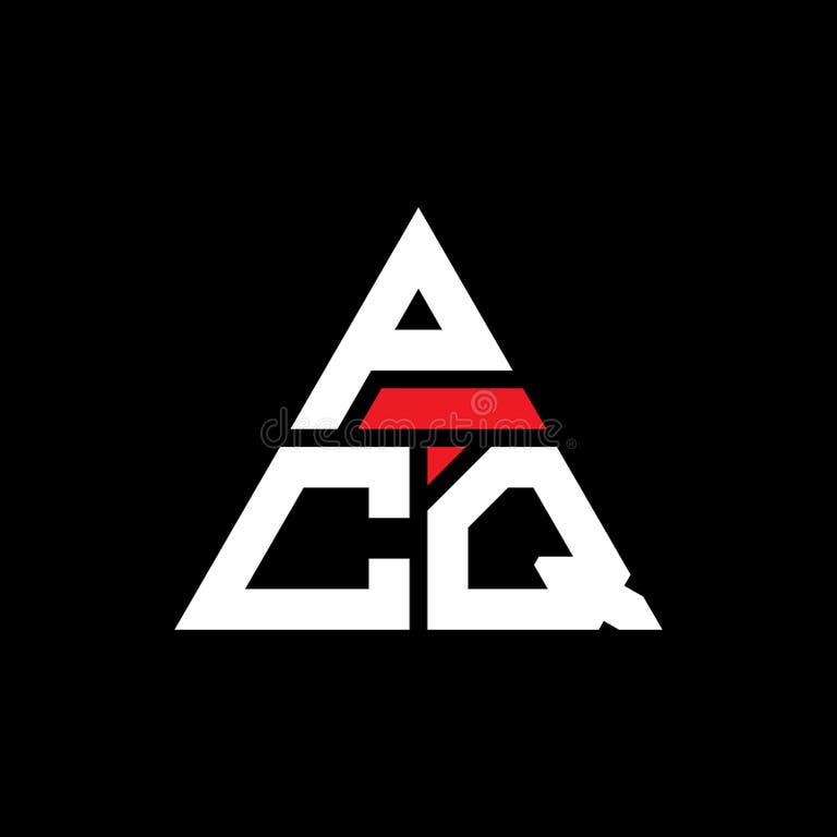 PCQ Triangle Letter Logo Design with Triangle Shape. PCQ Triangle Logo ...