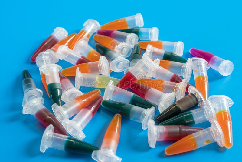 PCR strip test tubes stock photo. Image of blood, biochemical - 67948084