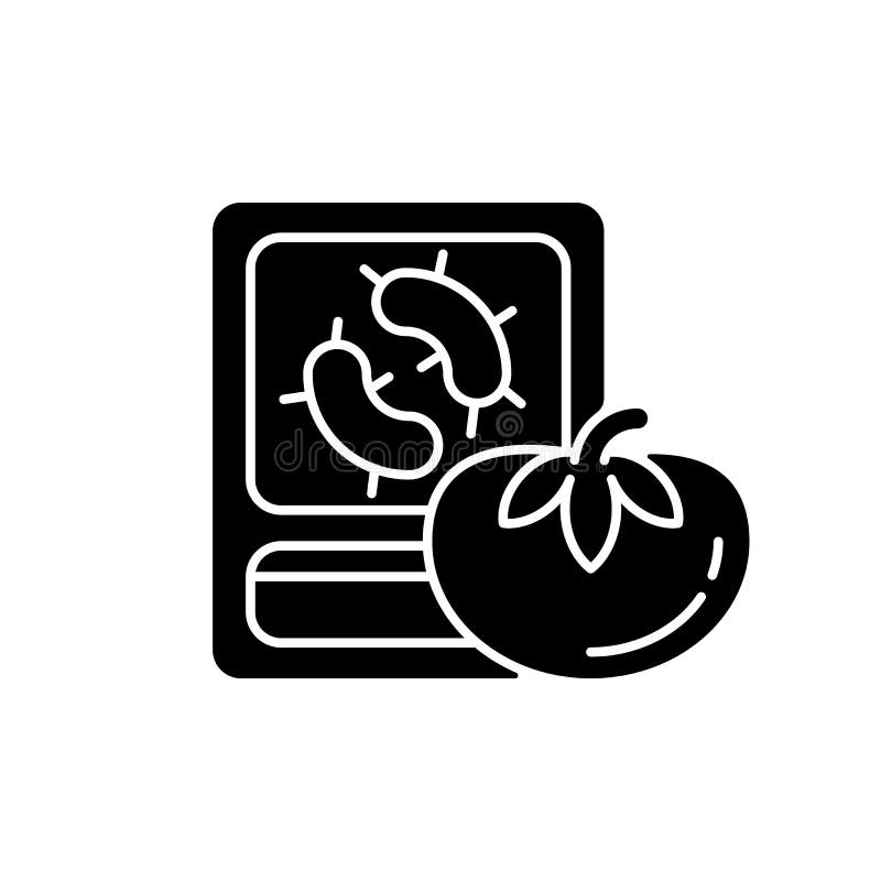 PCR Food Testing Black Glyph Icon Stock Vector - Illustration of hazard ...
